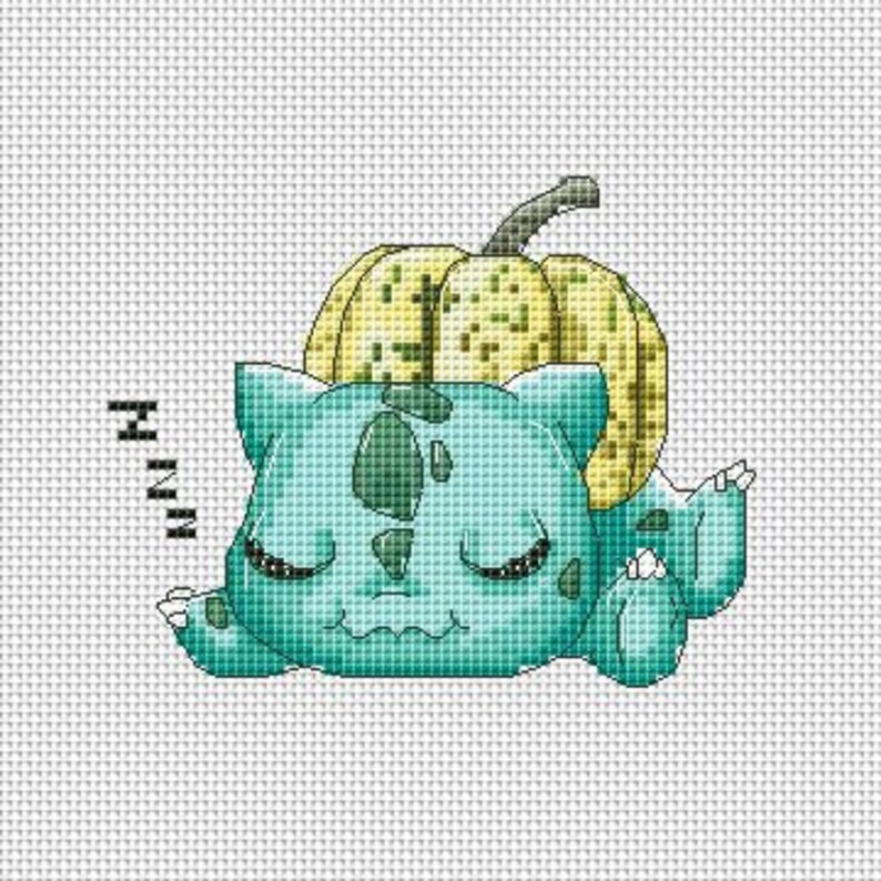 Pokemon Cross Stitch Bulbasaur Pattern Pdf - Cactus Embroidery Kawaii ...