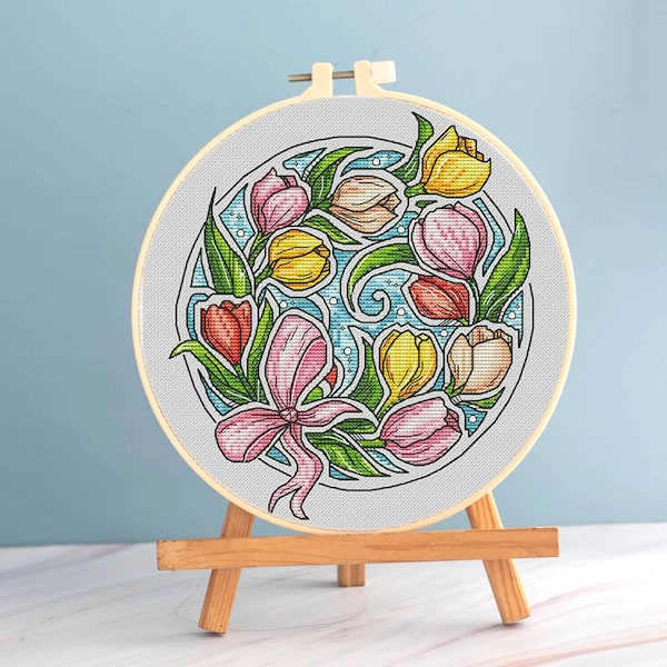 Tulip Cross Stitch - Etsy