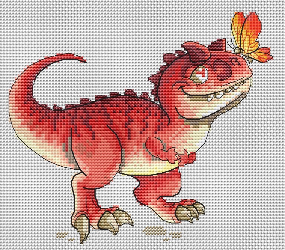 Carnotaurus Cross Stitch Dinosaur Pattern Pdf Funny Dino - Etsy