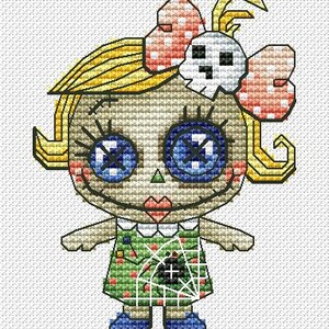 Voodoo Girl Cross Stitch Funny Pattern Pdf - Halloween Cross Stitch ...