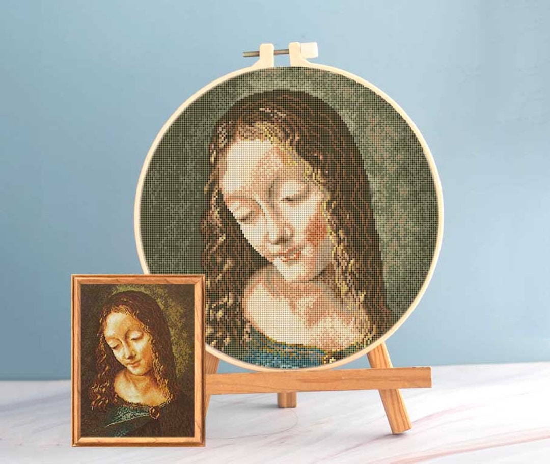 Da Vinci Cross Stitch Virgin Mary Pattern Pdf - Leonardo Da Vinci Cross ...