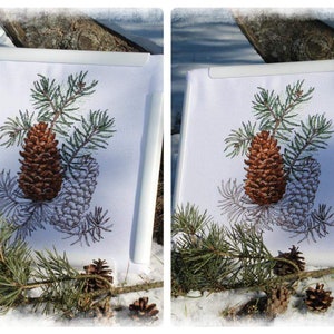 Fir Cone Cross Stitch Evergreen Pattern Pdf - Woodland Cross Stitch Fir ...
