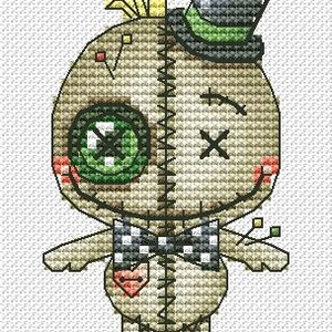 Funny Voodoo Cross Stitch Plastic Canvas Pattern Pdf - Halloween Cross ...