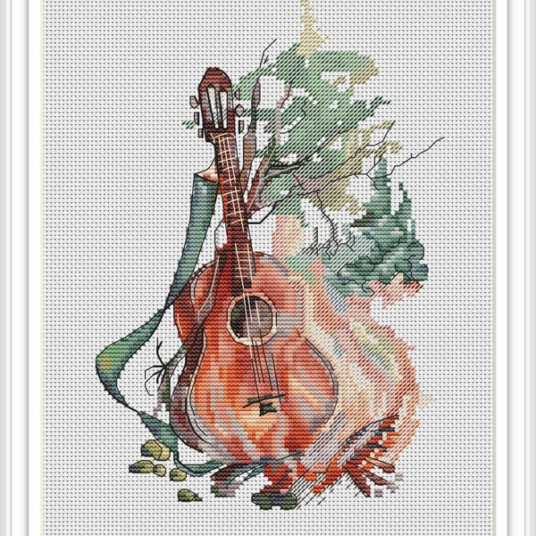 Guitar Cross Stitch - Etsy