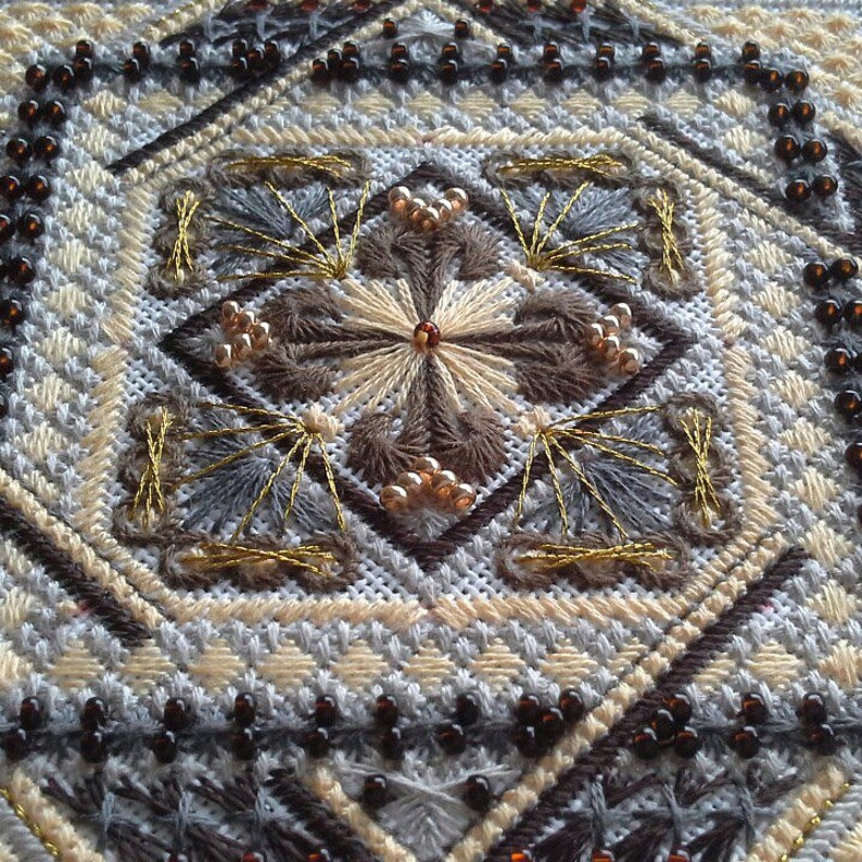 Medieval Cross Stitch Ornament Pattern Pdf Blackwork - Etsy