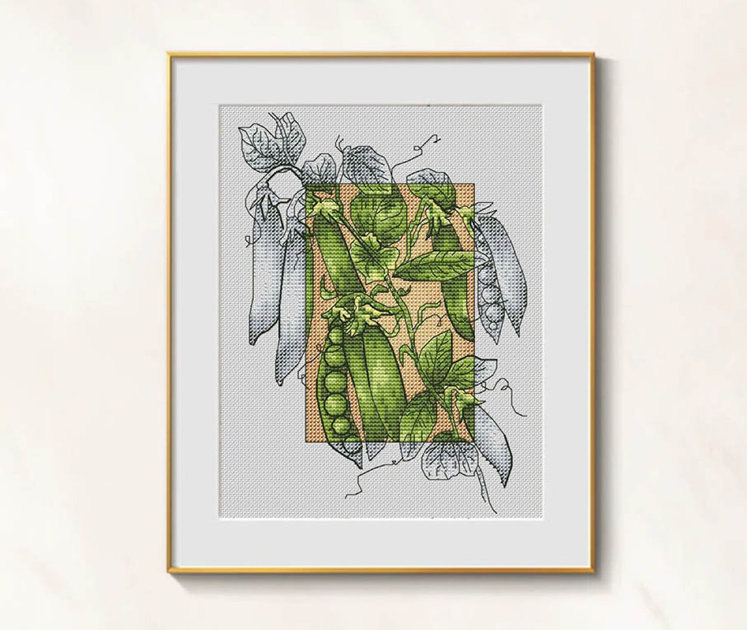 Sweet Pea Cross Stitch Botanical Pattern Pattern Pdf - Garden Plant ...
