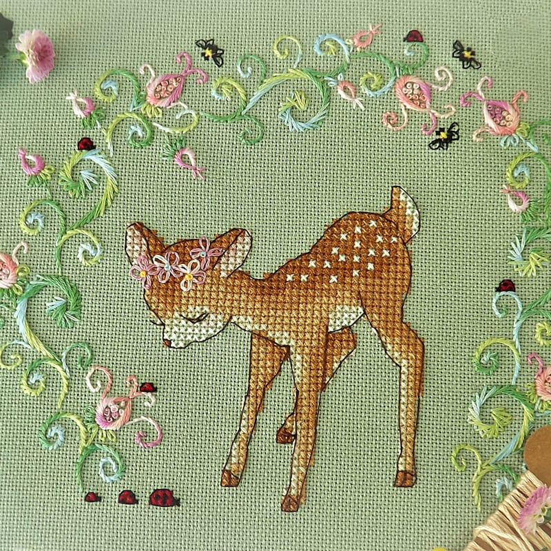 Cross Stitch Deer - Etsy