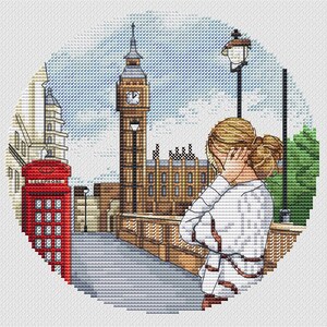 Big Ben Cross Stitch London Pattern Pdf - Travel London Cross Stitch ...