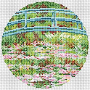 Claude Monet Cross Stitch Pattern Pdf - Monet Embroidery Japanese ...