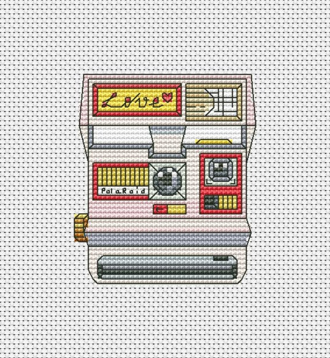 Polaroid Cross Stitch Retro Pattern Pdf Old Photo Cross Stitch Love ...