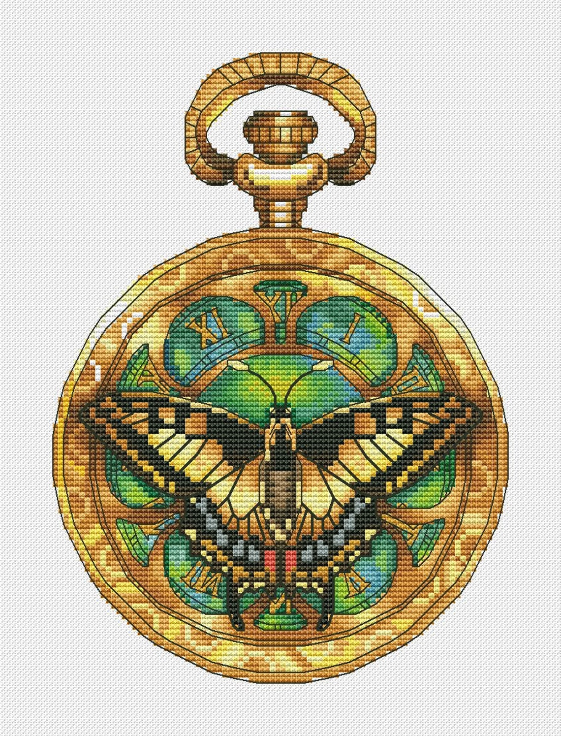 Butterfly Cross Stitch Clock Pattern Pdf Clock Cross Stitch - Etsy