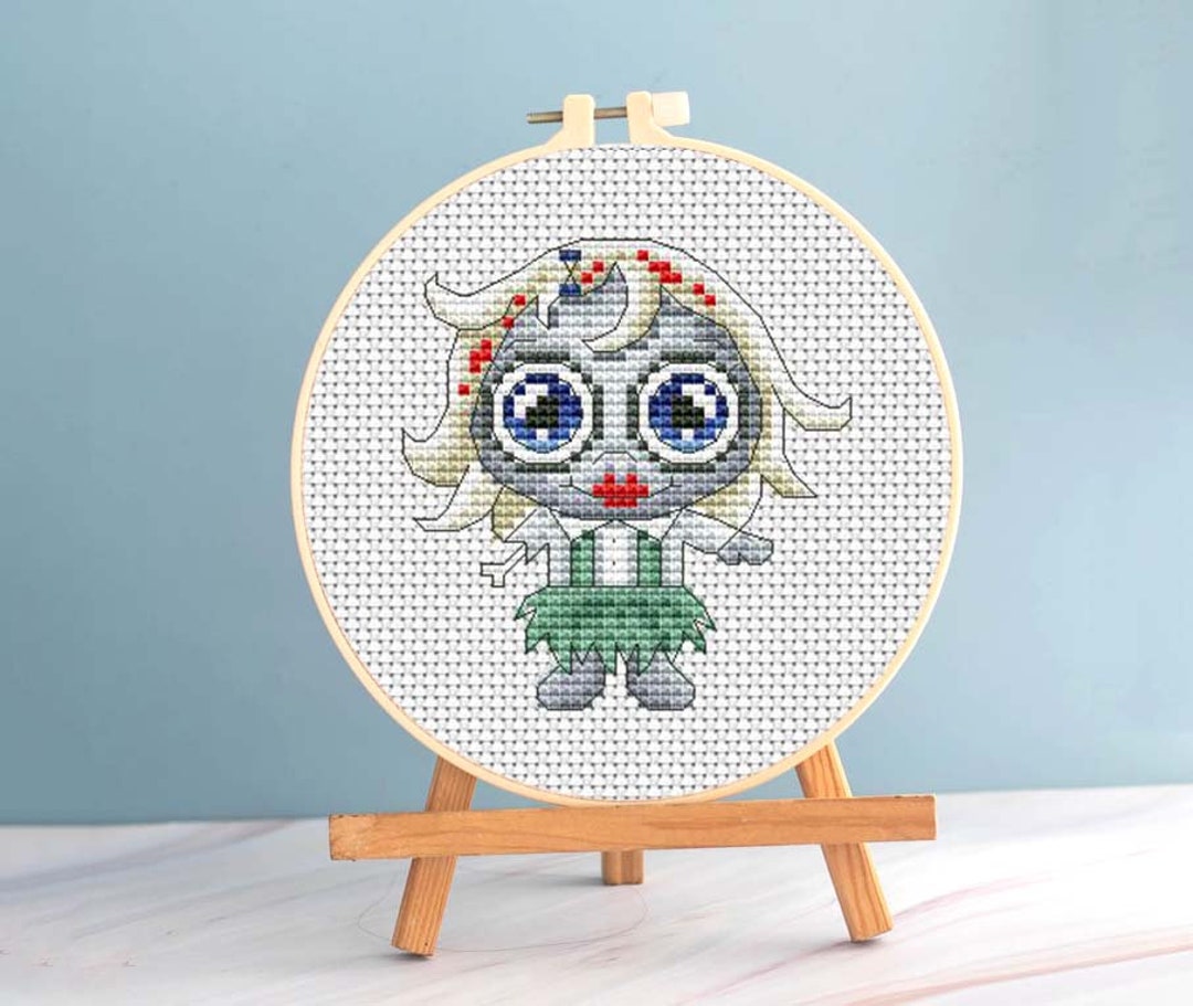 Mummy Cross Stitch Voodoo Plastic Canvas Pattern Pdf, Zombie Cross ...