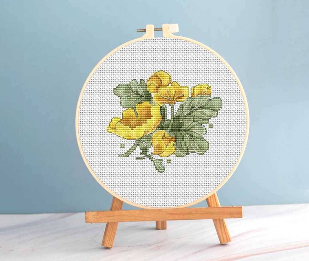 Primrose Cross Stitch Flowers Pattern Pdf - Spring Bouquet Cross Stitch ...
