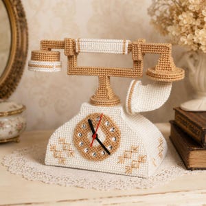 Vintage Telephone Plastic Canvas Pattern: 3D Tissue Box Cover PDF ...