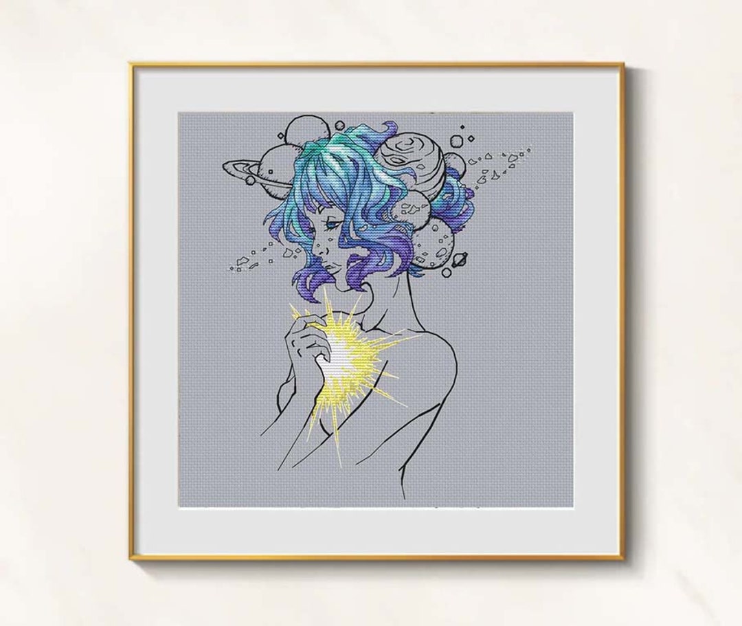 Soul of Universe Cross Stitch Anime Pattern Pdf - Inner Power Cross ...