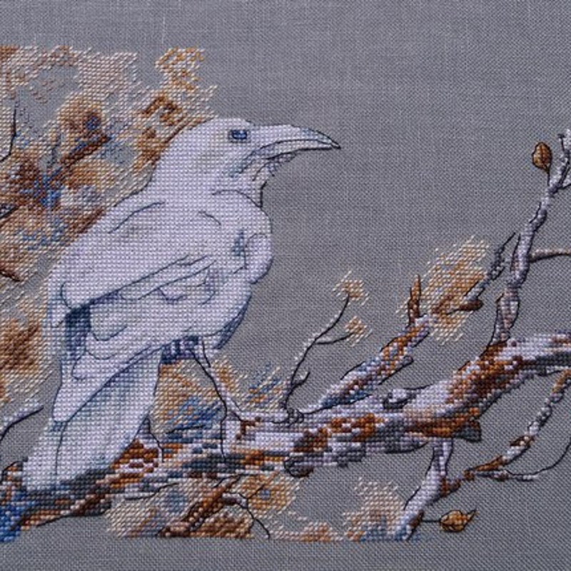 Raven Cross Stitch - Etsy