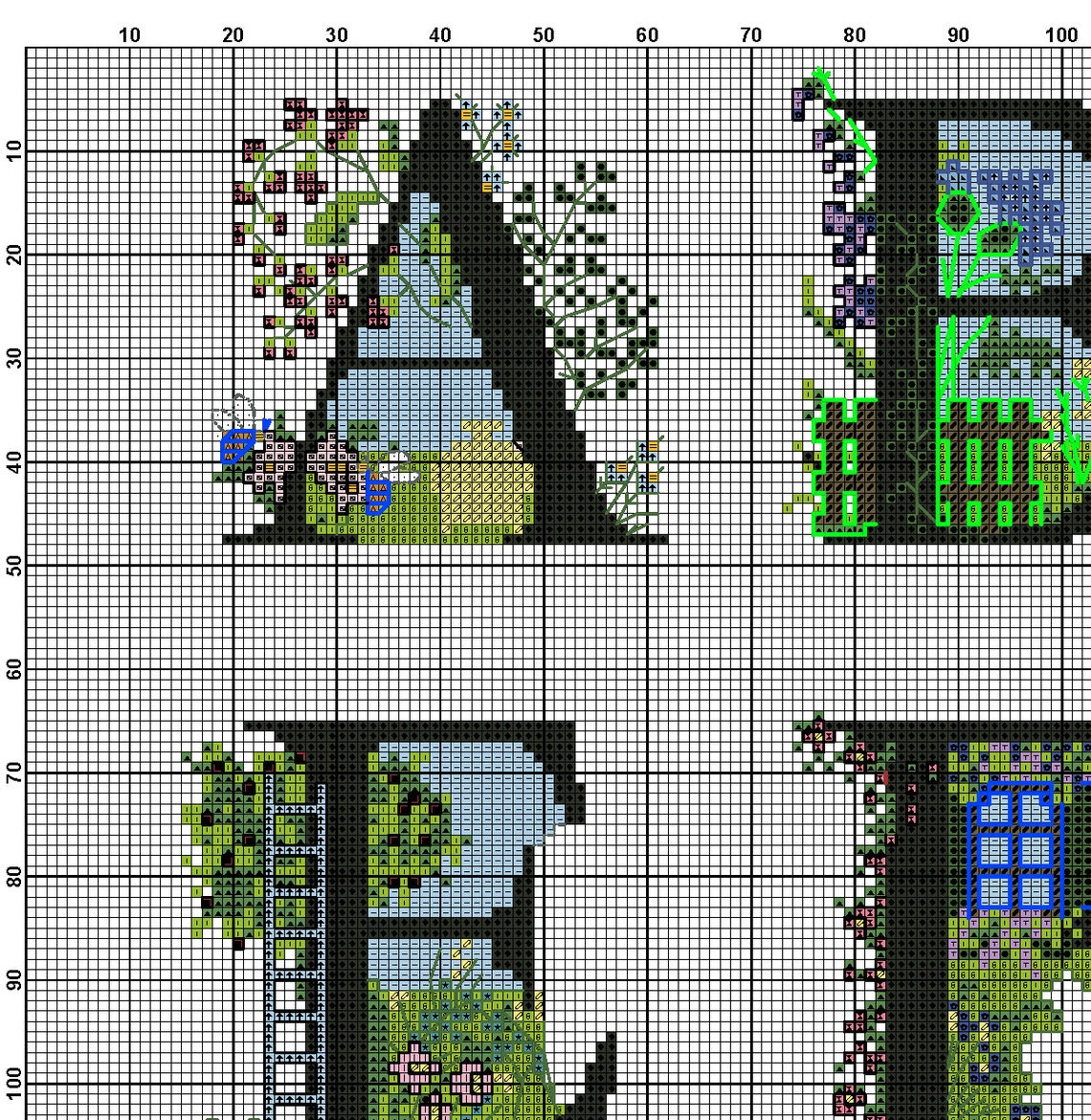 ABC Garden Cross Stitch Alphabet Pattern Pdf ABC Nature - Etsy