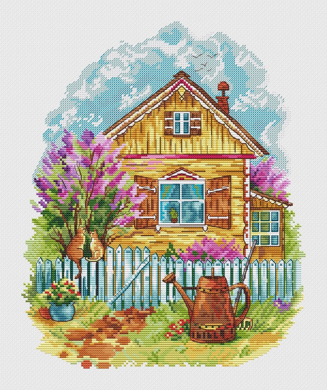Victorian House Cross Stitch Village Pattern Pdf - Grandmas House ...