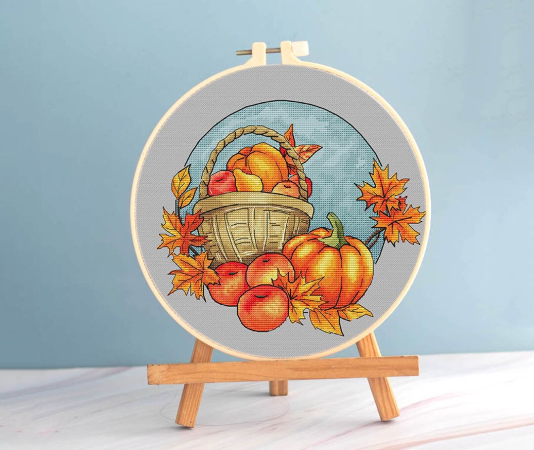 Mabon Holiday Cross Stitch Round Pattern Pdf - Celtic Embroidery Round ...