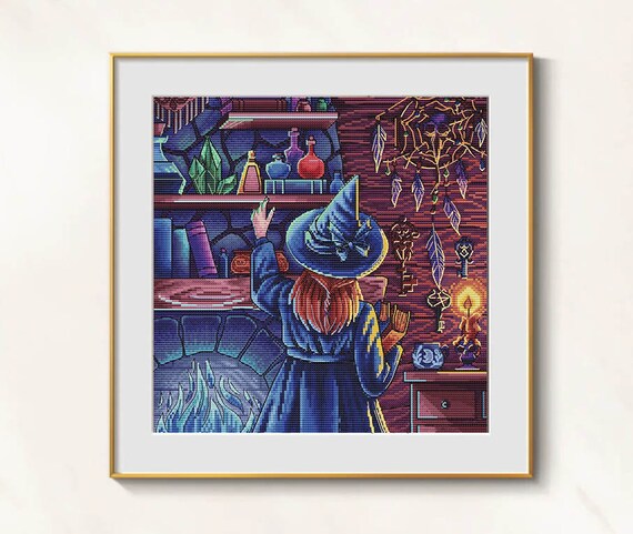 Witch Home Cross Stitch Potions Pattern Pdf Witchcraft - Etsy