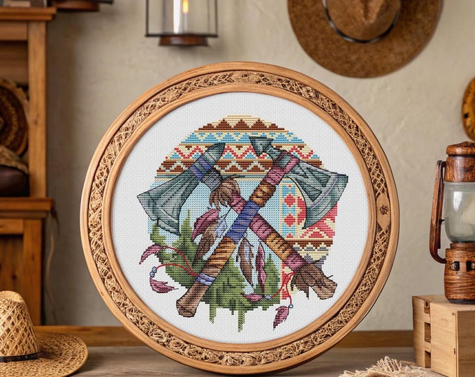 Tomahawks Cross Stitch Native American Pattern Pdf - American Indian ...