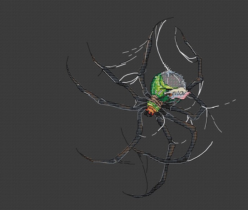 Spider Cross Stitch Gothic Pattern Pdf - Witchcraft Embroidery ...