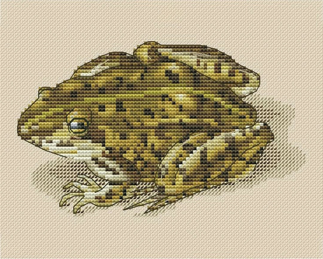Frog Cross Stitch Asian Pattern Pdf Chinese Cross Stitch Feng Shui Frog ...