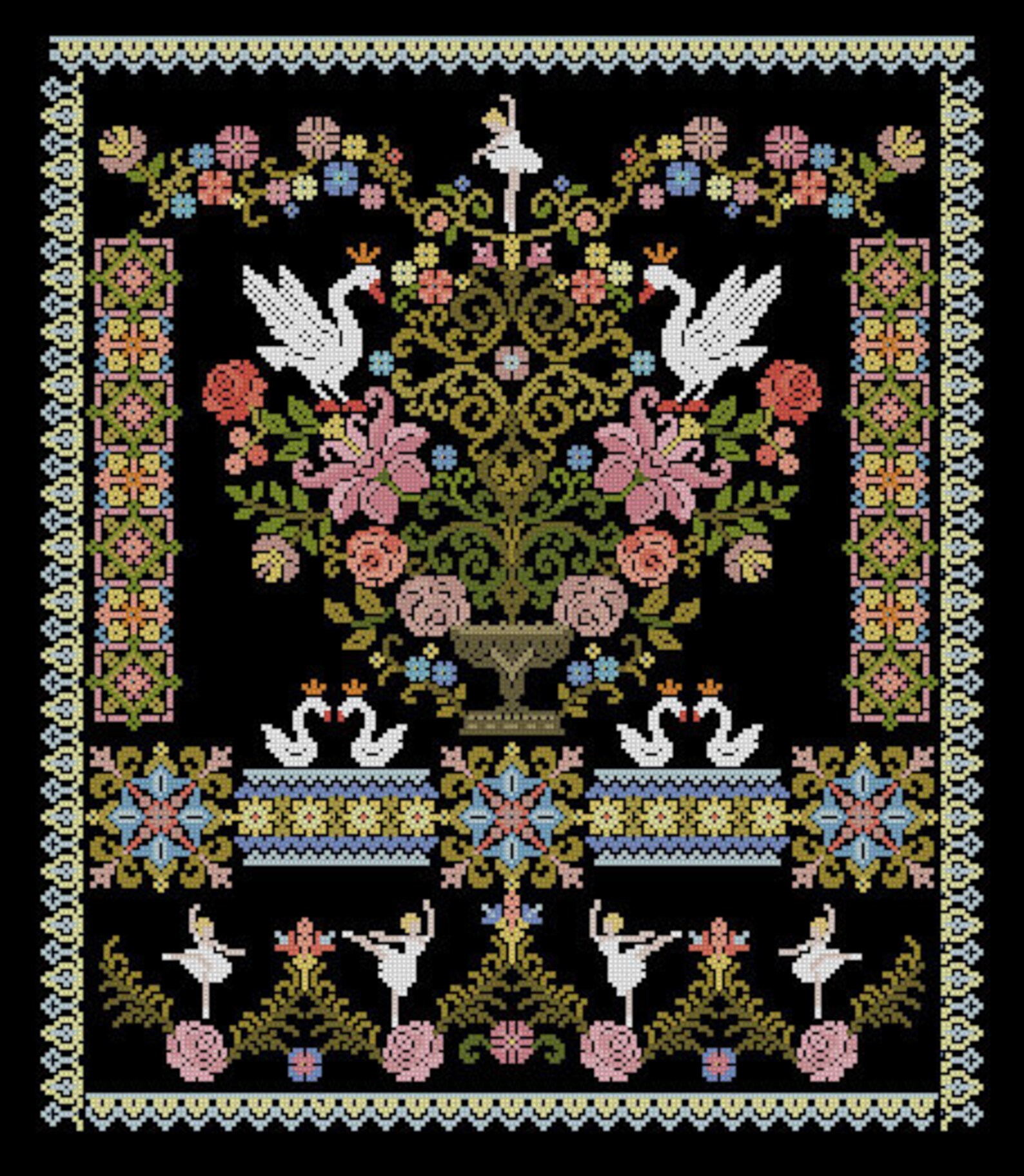 Vintage Cross Stitch Ornament Pattern Pdf Victorian Ornament - Etsy