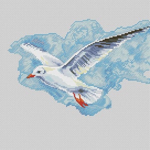 Seagull Cross Stitch Flight Pattern Pdf - Locomotion Cross Stitch ...