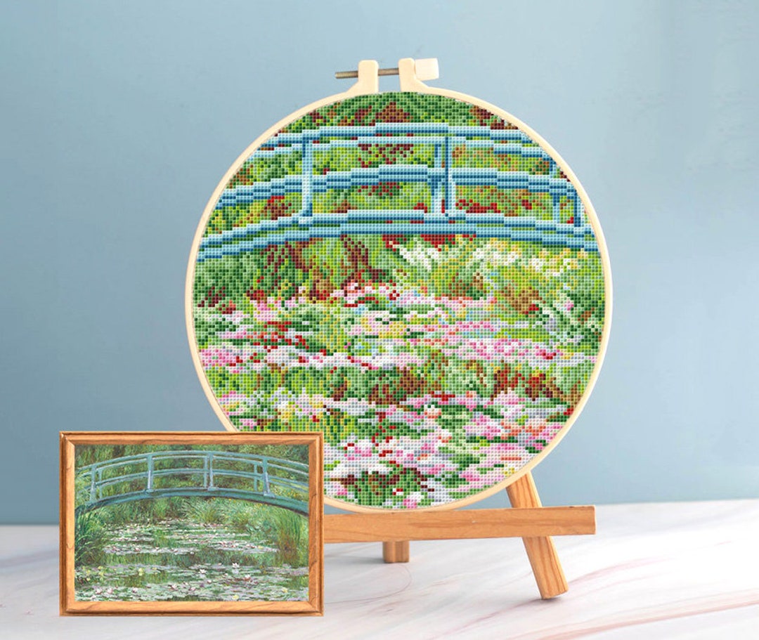 Claude Monet Cross Stitch Pattern Pdf - Monet Embroidery Japanese ...