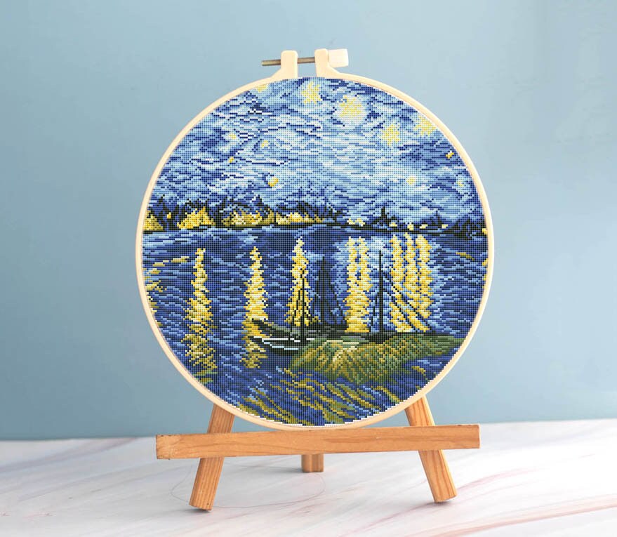 Starry Night Cross Stitch Van Gogh Pattern Pdf Stars Cross - Etsy