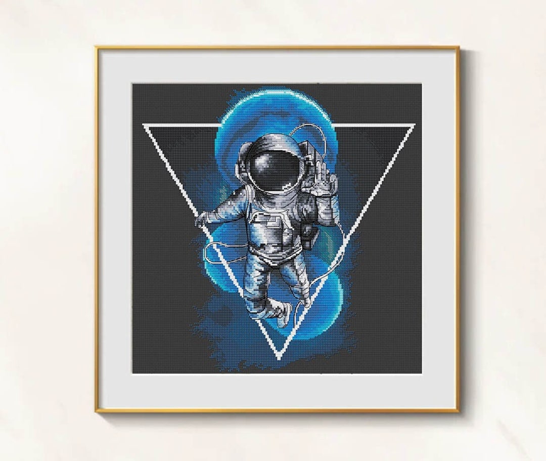 Spaceman Cross Stitch Space Mission Pattern Pdf Astronaut Cross Stitch ...