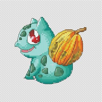 Pokemon Cross Stitch Bulbasaur Pattern Pdf - Cactus Embroidery Kawaii ...