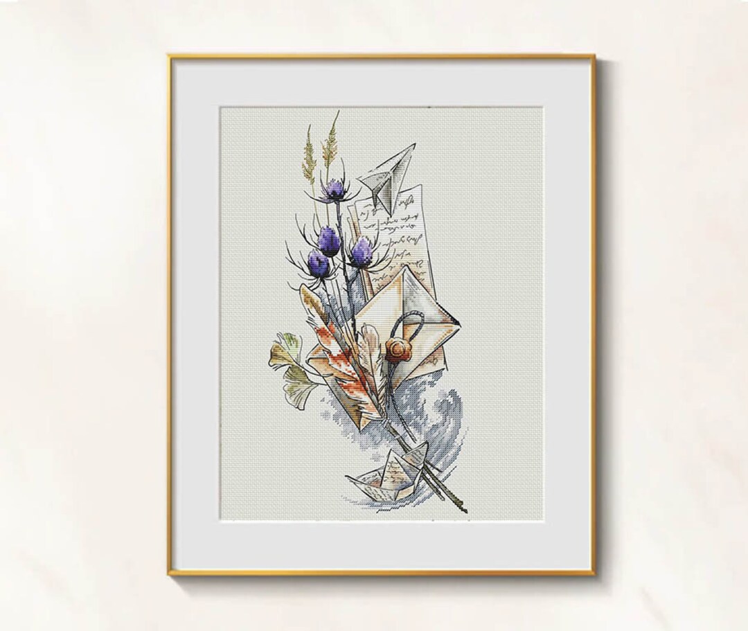 Good News Cross Stitch Bouquet Pattern Pdf - Love Letter Cross Stitch ...