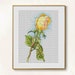Yellow Rose Cross Stitch Floral Pattern Pdf - Rose Embroidery Rose ...