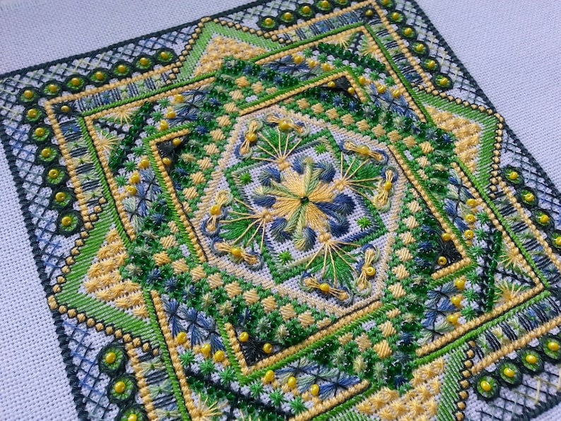 Medieval Cross Stitch Ornament Pattern Pdf Blackwork - Etsy