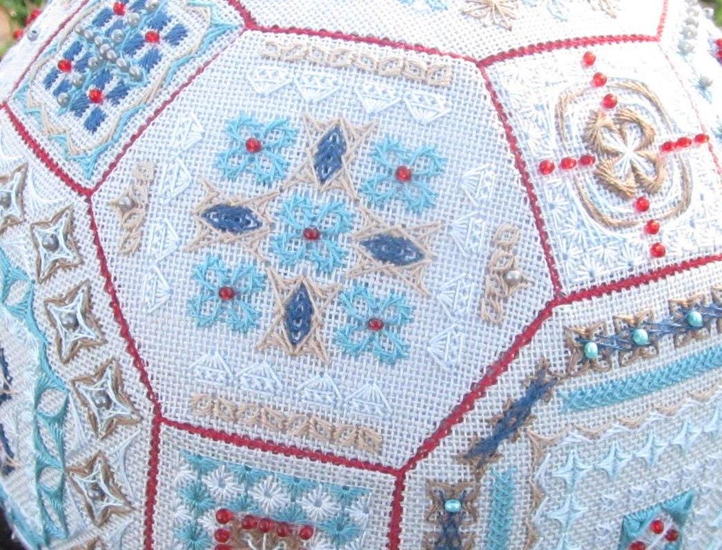 Quaker Ball Cross Stitch Pattern Pdf - Geometry Ornament Embroidery ...