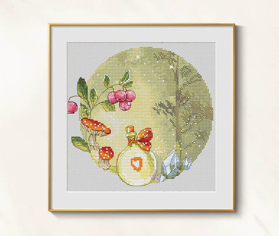 Noon Cross Stitch Nature Pattern Pdf Asian Cross Stitch - Etsy