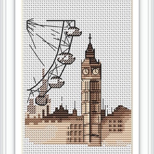 London Cross Stitch Big Ben Pattern Pdf – England Travel Cross Stitch ...