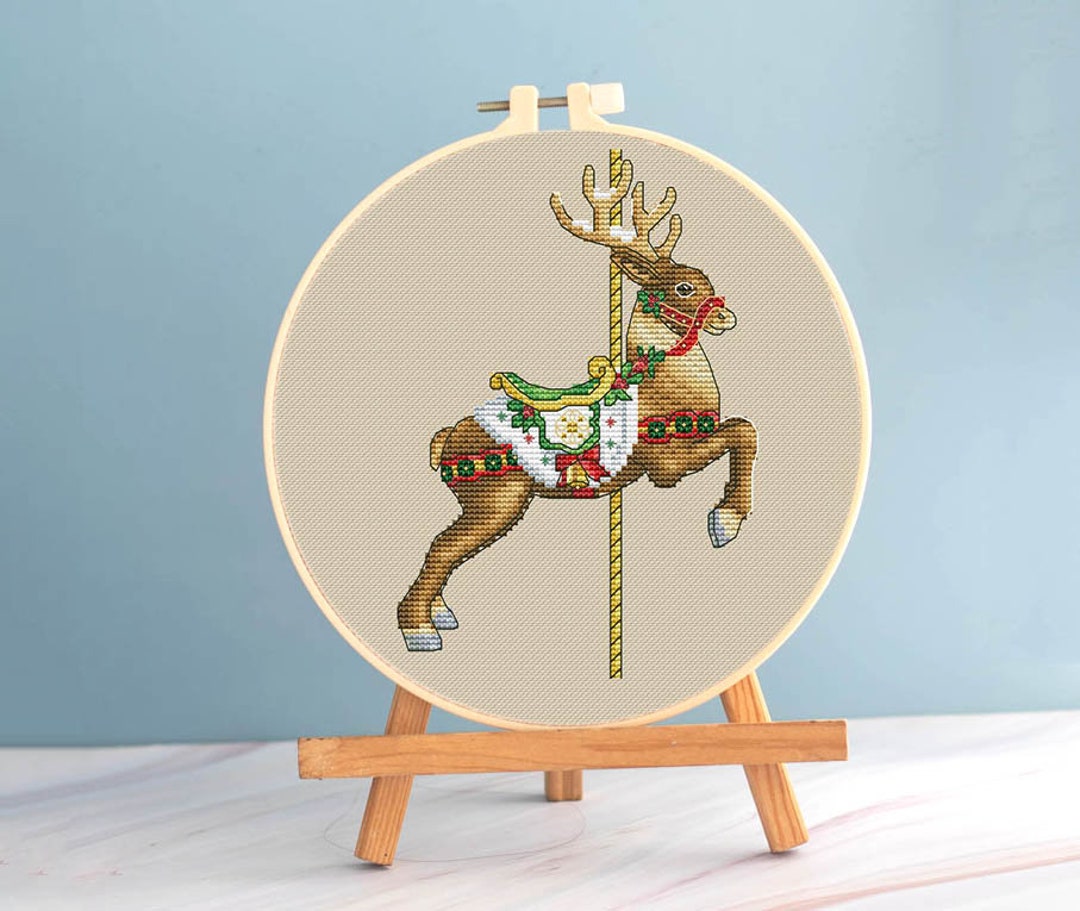 Christmas Deer Cross Stitch Toy Pattern Pdf Vintage Cross - Etsy