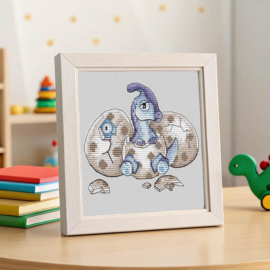 Parasaurolophus Cross Stitch Dinosaure Pattern Pdf - Funny Dino Cross ...