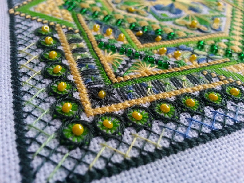 Medieval Cross Stitch Ornament Pattern Pdf Blackwork - Etsy