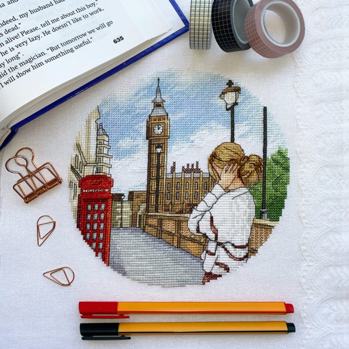 Big Ben Cross Stitch London Pattern Pdf - Travel London Cross Stitch ...