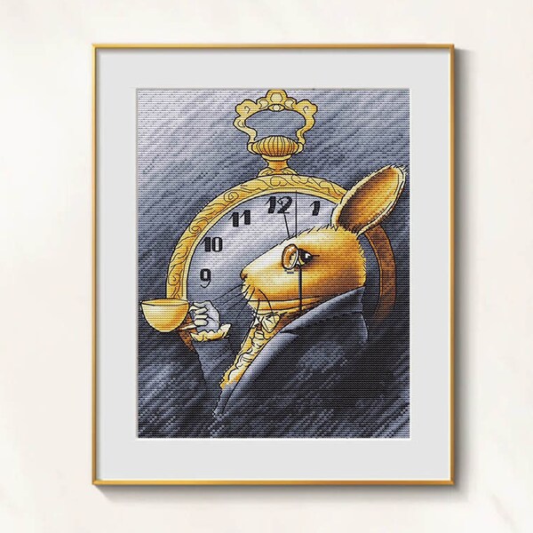 White Rabbit Clock - Etsy