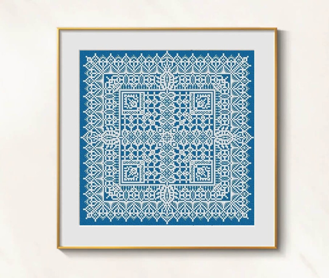 Whitework Cross Stitch Ornament Pattern Pdf - Winter Ornament ...