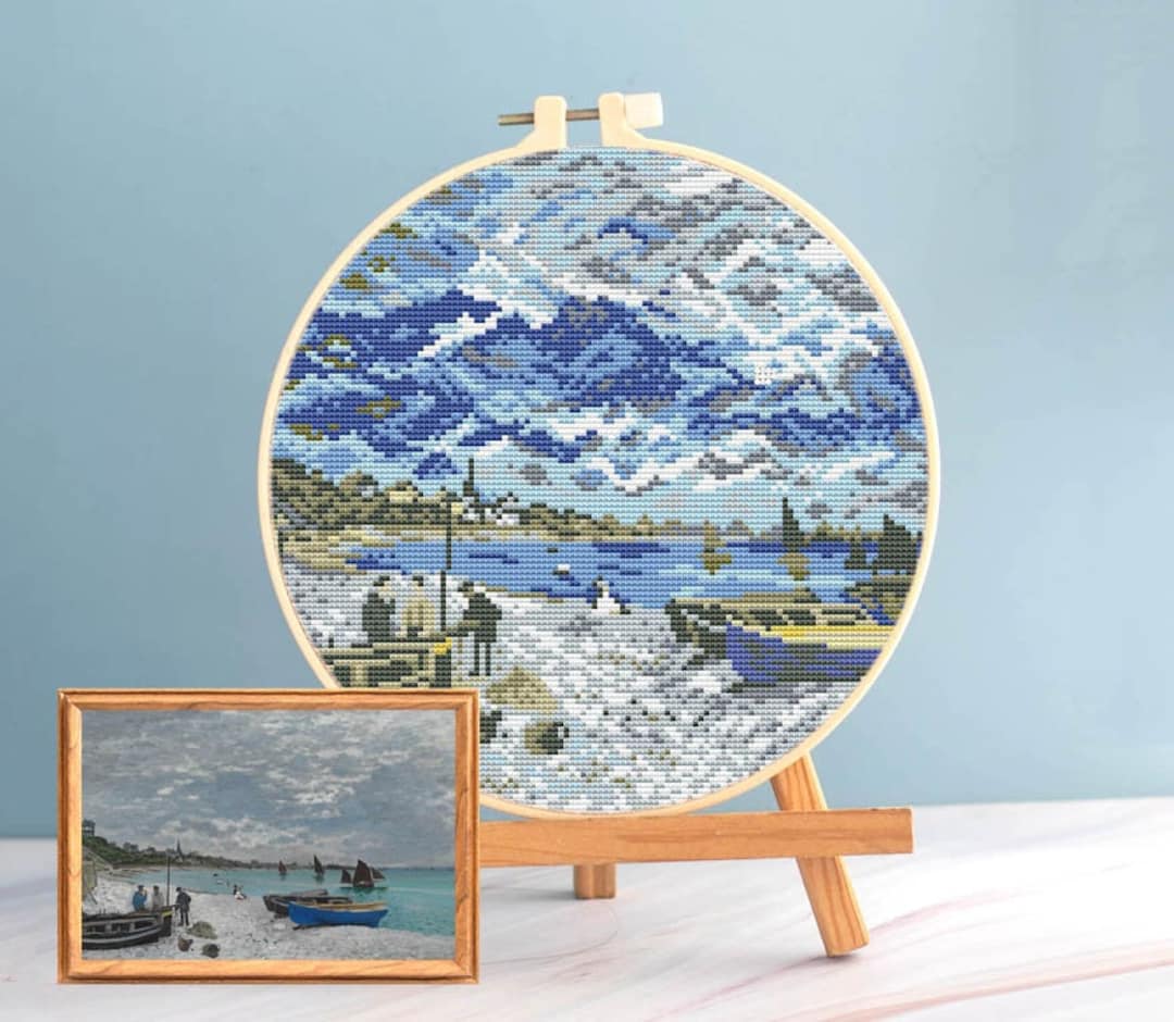 Monet Cross Stitch Boats Pattern Pdf- Marine Cross Stitch Monet ...