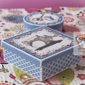 Crafts Box Cross Stitch Plastic Canvas Sewing Machine Pattern Pdf ...