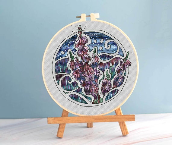 Heather Cross Stitch Plant Pattern Pdf Round Cross Stitch - Etsy