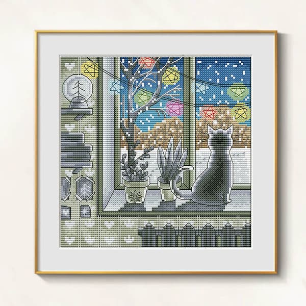 Winter Window Cross Stitch Pattern - Etsy