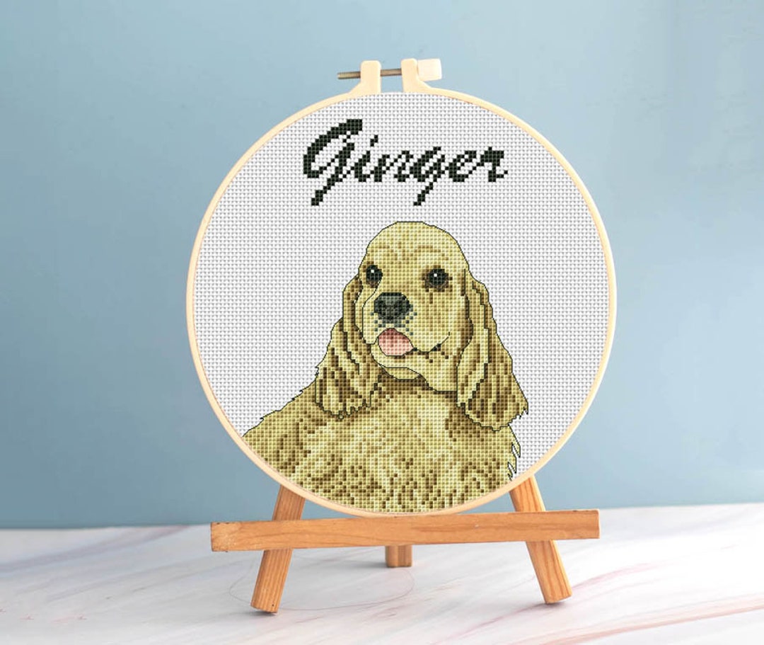 My Dog Cross Stitch Cocker Spaniel Pattern Pdf - My Pet Name Cross ...